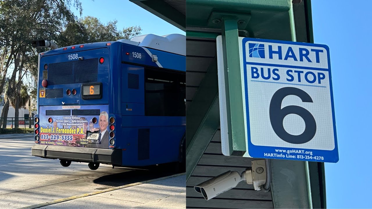 Hart bus #1508 on Route 6 arriving at University Area Transit Center ...