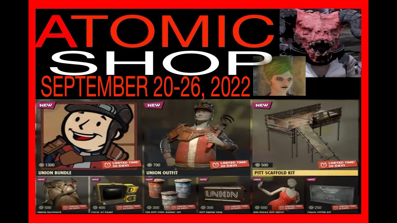 UNION BUNDLE 09/20/22 Atomic Shop Fallout 76 The Pitt Scaffold New ...