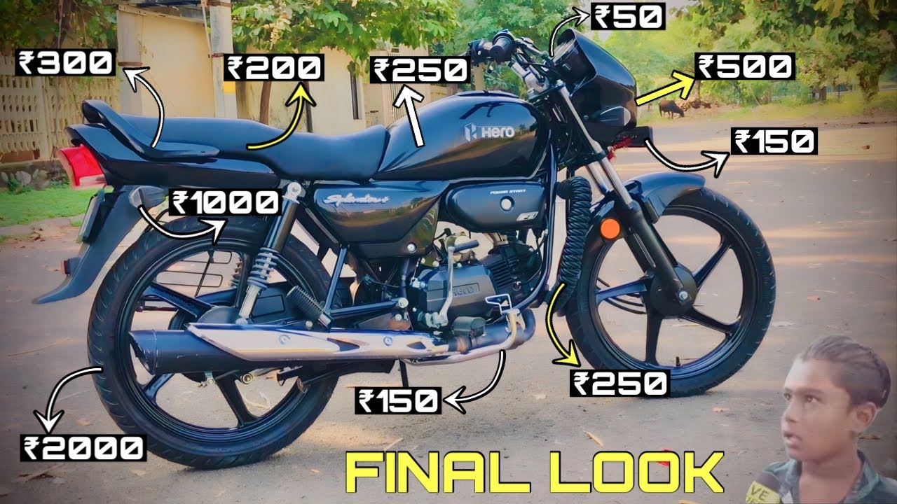 Final Look Modified My Hero Splendor - YouTube