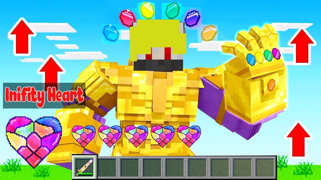 MINECRAFT NHƯNG MÀ TRÁI TIM MÌNH BÂY GIỜ LÀ TRÁI TIM VÔ CỰC INFINITY ...