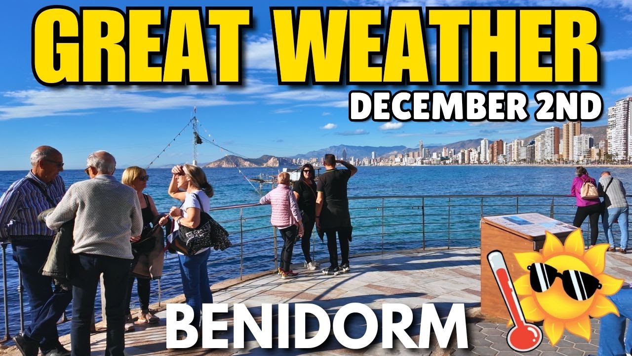 Benidorm in DECEMBER - Sunny Weather, Busy Beach & Happy Tourists! 🏖️🍹 ...