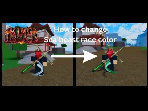 How to change color sea beast race in king legacy - YouTube