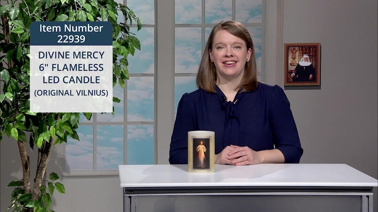 22939_DIVINE MERCY 6 FLAMELESS LED CANDLE - YouTube