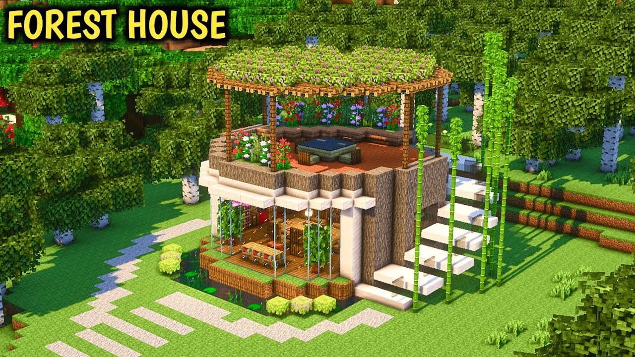 COOL FOREST HOUSE || How to build small house #minecraft - YouTube