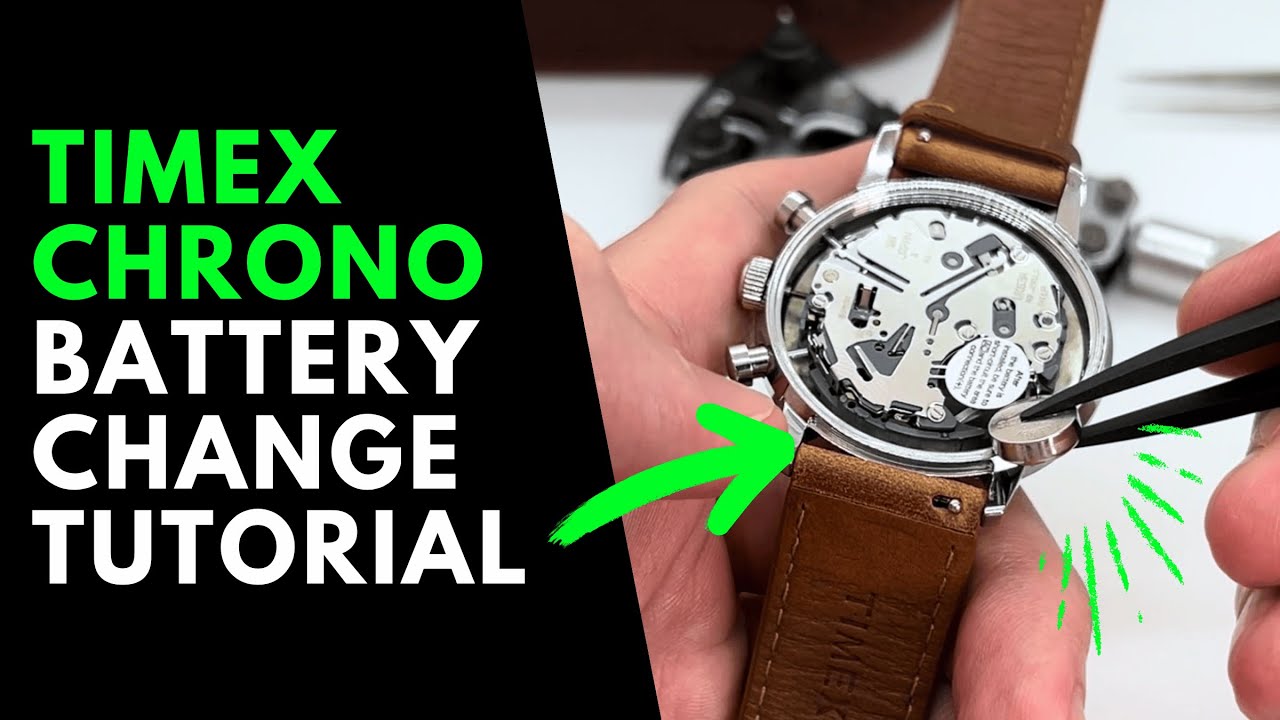 Timex Chronograph Watch Battery Replacement - YouTube