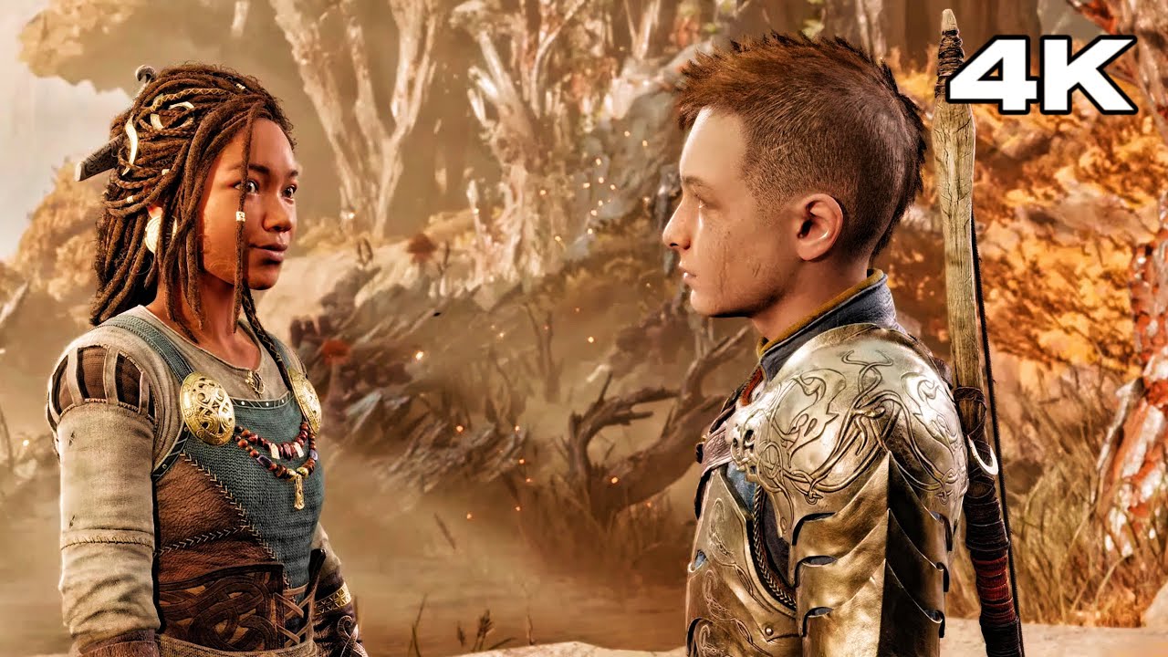 Atreus Meets His Future Wife Angrboda - God Of War Ragnarok - YouTube