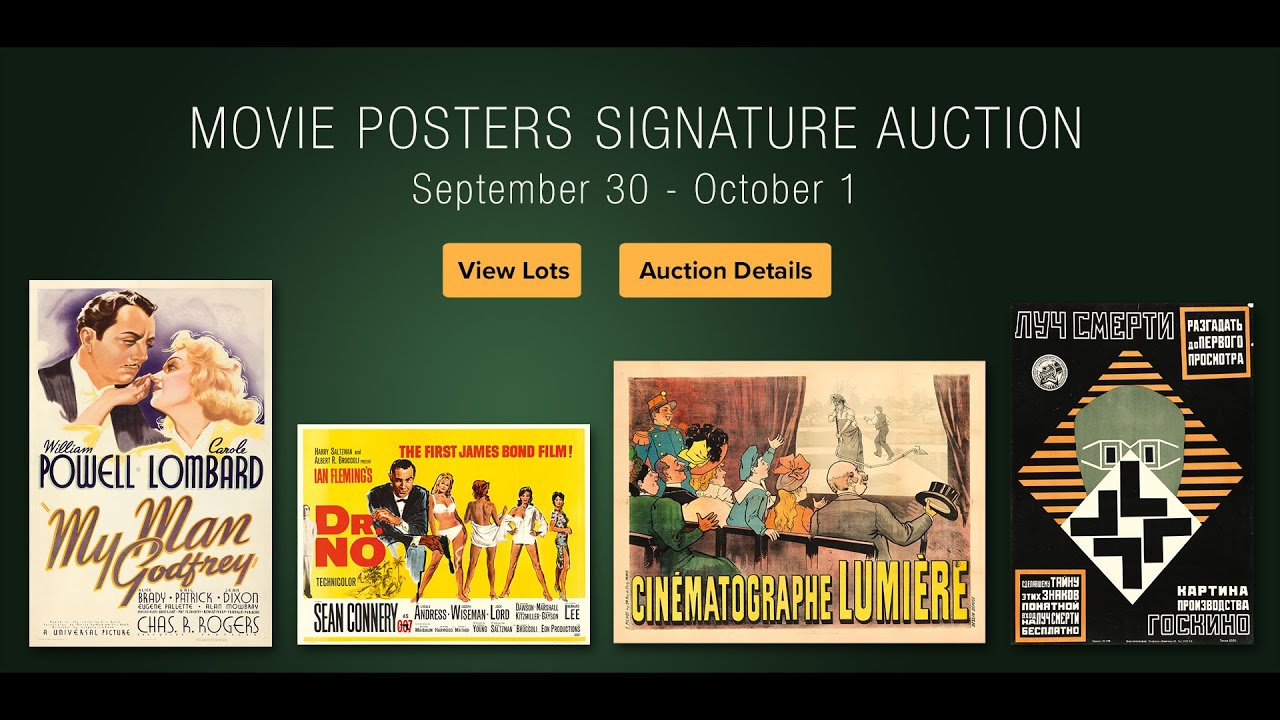 LIVE: Movie Posters Signature Auction 7329 - YouTube
