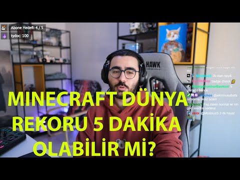 VİDEOYUN-MINECRAFT DÜNYA REKORU 5 DAKİKA OLABİLİR Mİ?