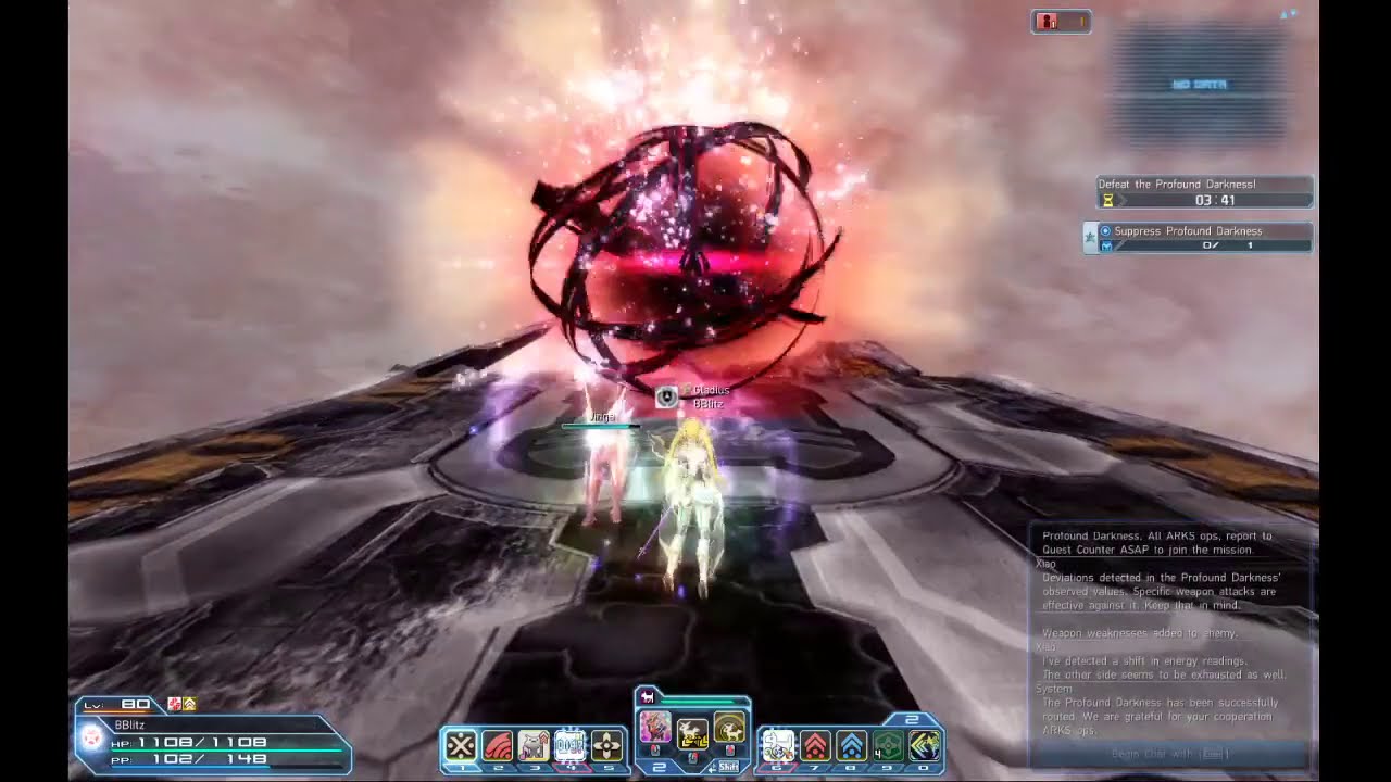 PSO2 - Urgent Quest Profound Darkness - Summoner Solo (First time ...