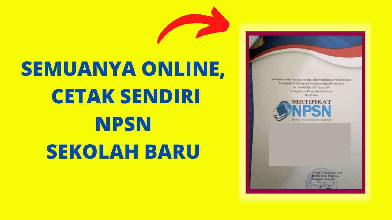Tutorial pengajuan NPSN untuk sekolah baru - YouTube