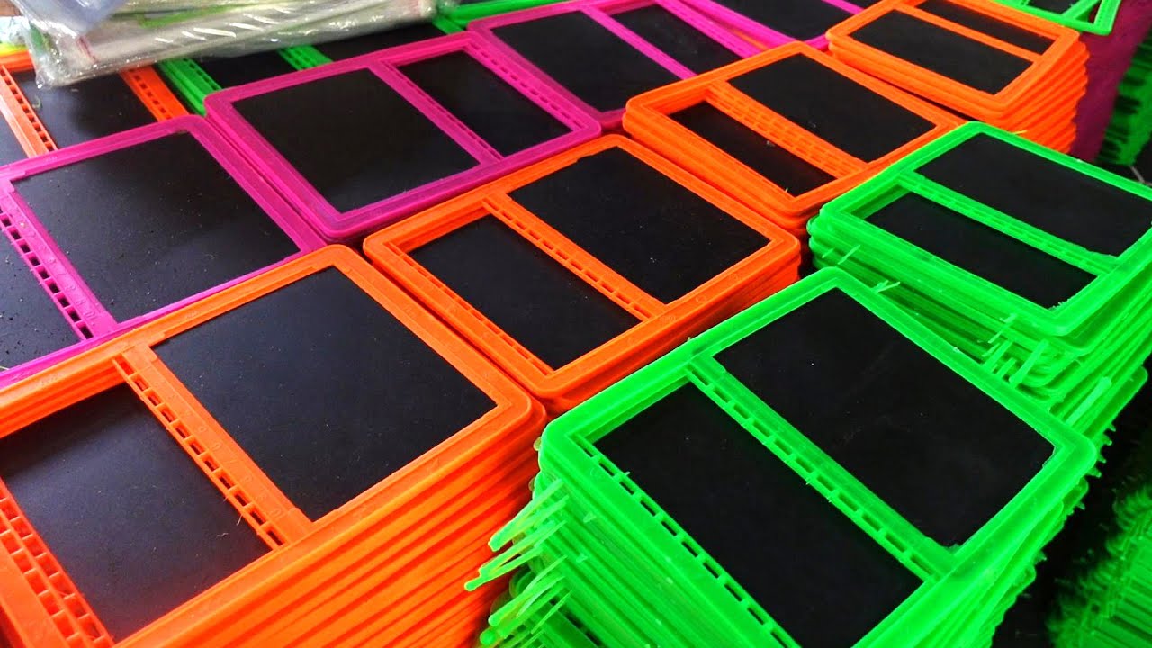 Slate Making Factory | Huge Making of Plastic Slates | Manufacturing ...