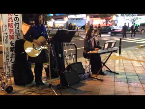 Hana Momo (Kando Jun - Ibuki Yui) Snow Night Live Street Concert
