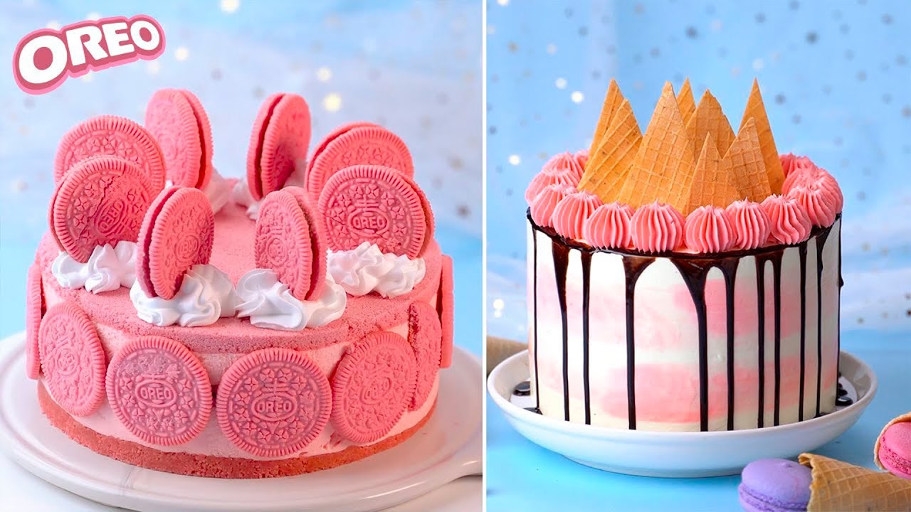 Incredibly Delicious And Big Oreo Cake | Delicious Pink Oreo Cookie ...