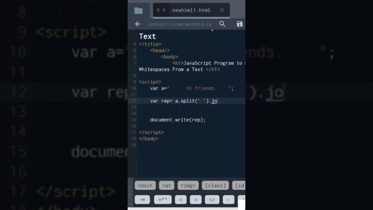 shorts javascript Example 16 How To Remove Whitespace For A Text shorts javascript Example 16 How To Remove Whitespace For A Text