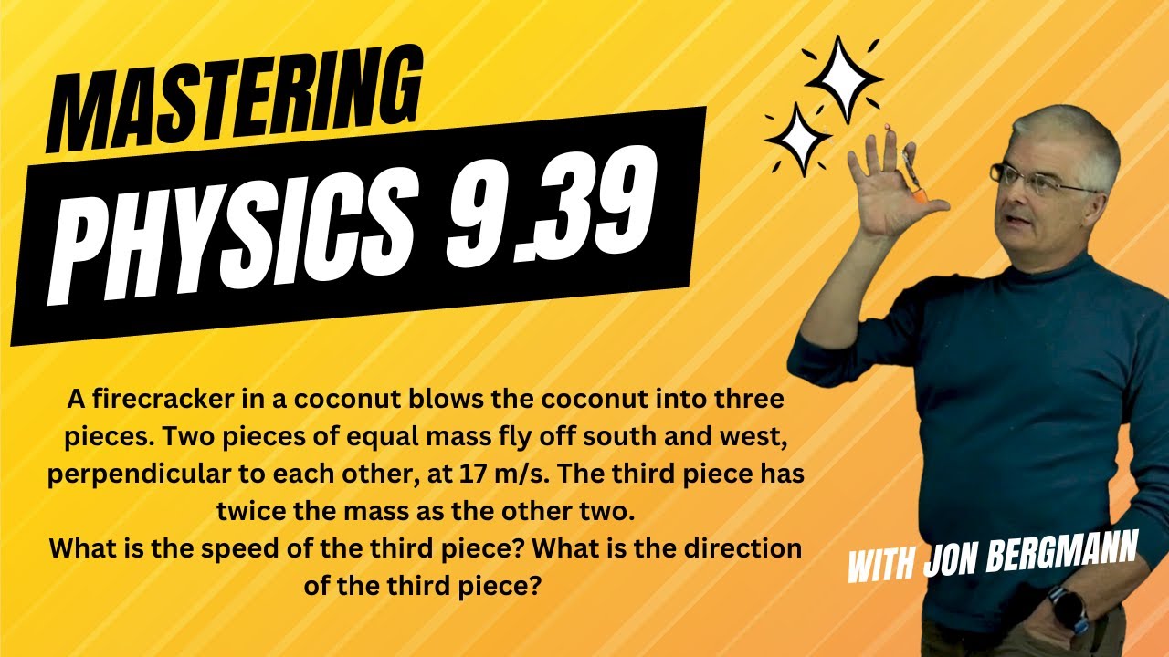 Mastering Physics 9.39 Solved! A firecracker in a coconut blows the ...
