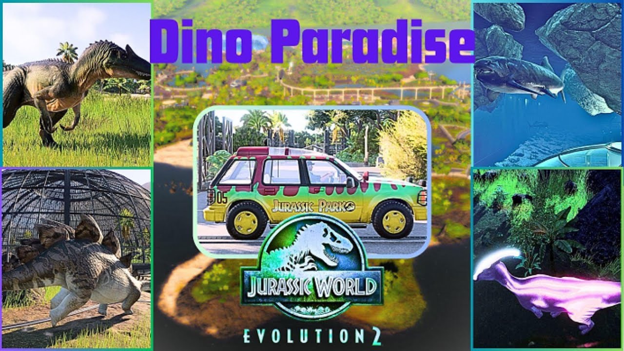 DINOSAUR PARADISE PARK TOUR | Jurassic World Evolution 2 - YouTube