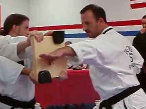 Mr. Gordon 3rd Dan test reverse knife hand strike - YouTube