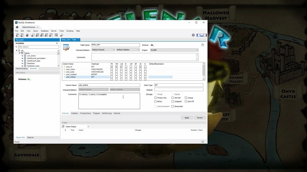 MySQL table and database work for login part2 - Monogame Game Dev Tutorials C# - pt 2-4 - YouTube