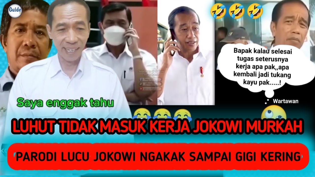 PARODI LUCU JOKOWI NGAKAK SAMPAI GIGI KERING‼️LUHUT DI MARAHI JOKOWI🤣 ...