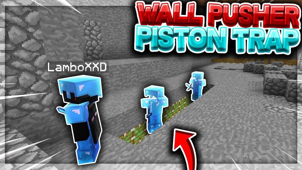 OP WALL PUSHER PISTON TRAP... | Minecraft HCF - YouTube