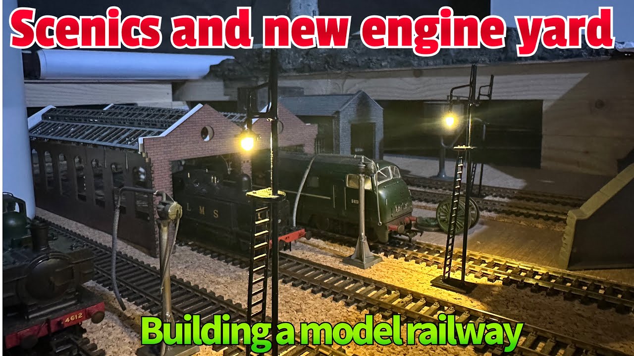 Building a model railway - Scenics and new engine yard - YouTube