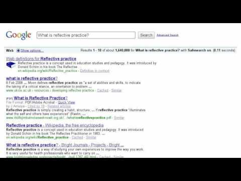 An introduction to Reflective Practice through Google - YouTube