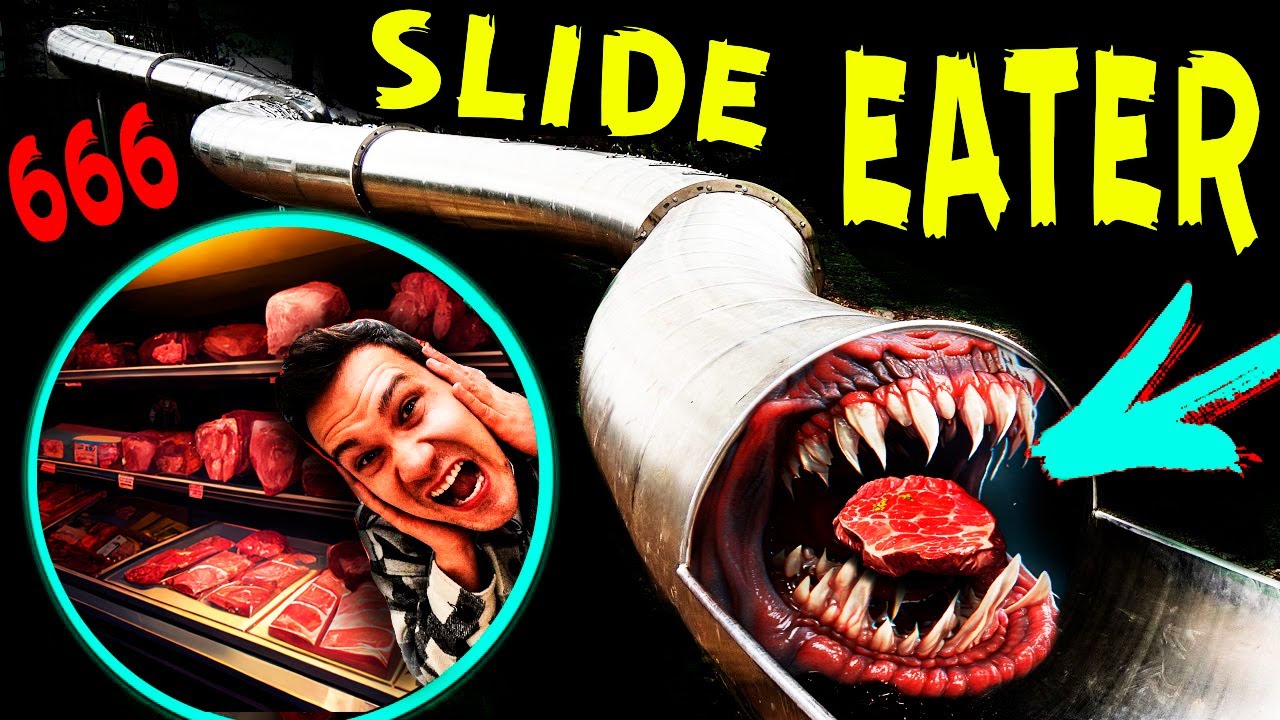 SLIDE EATER EAT ? vs 666 ITEMS - 24 HOURS CHALLENGE in real life - YouTube