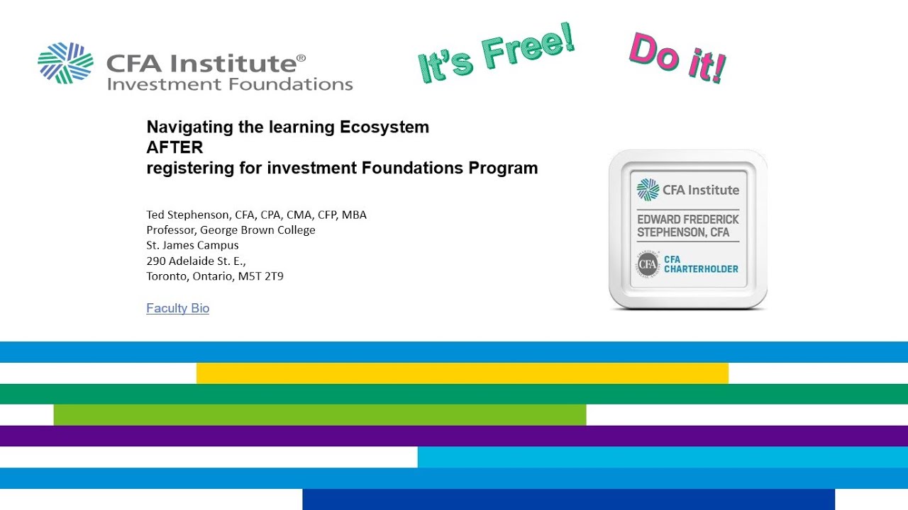 Navigate CFA Institute Investment Foundations Learning Ecosystem - YouTube