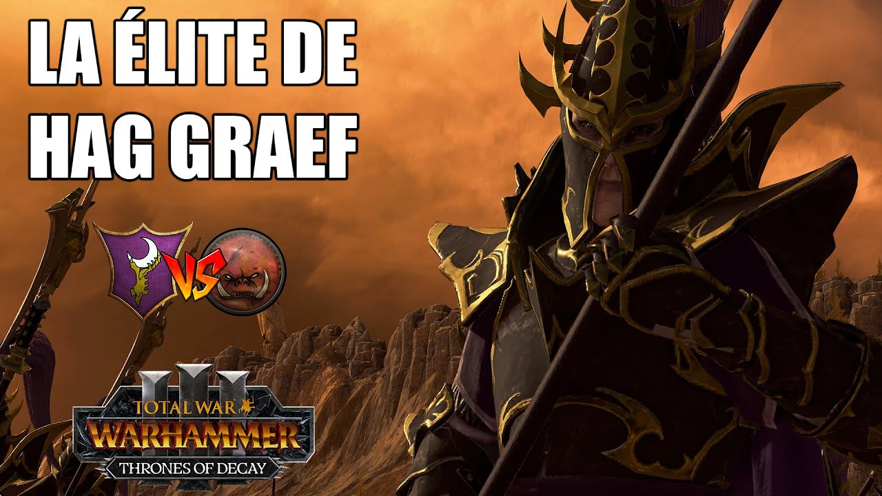 "LA ÉLITE DRUCHII DE HAG GRAEF" Elfos Oscuros vs Pielesverdes Total War ...