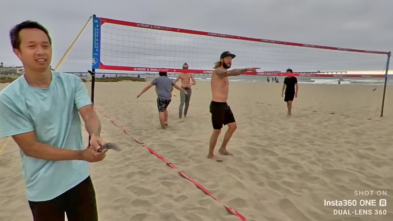 Ocean Beach Volleyball 360 June 23, 2020 with Insta360 One R - YouTube