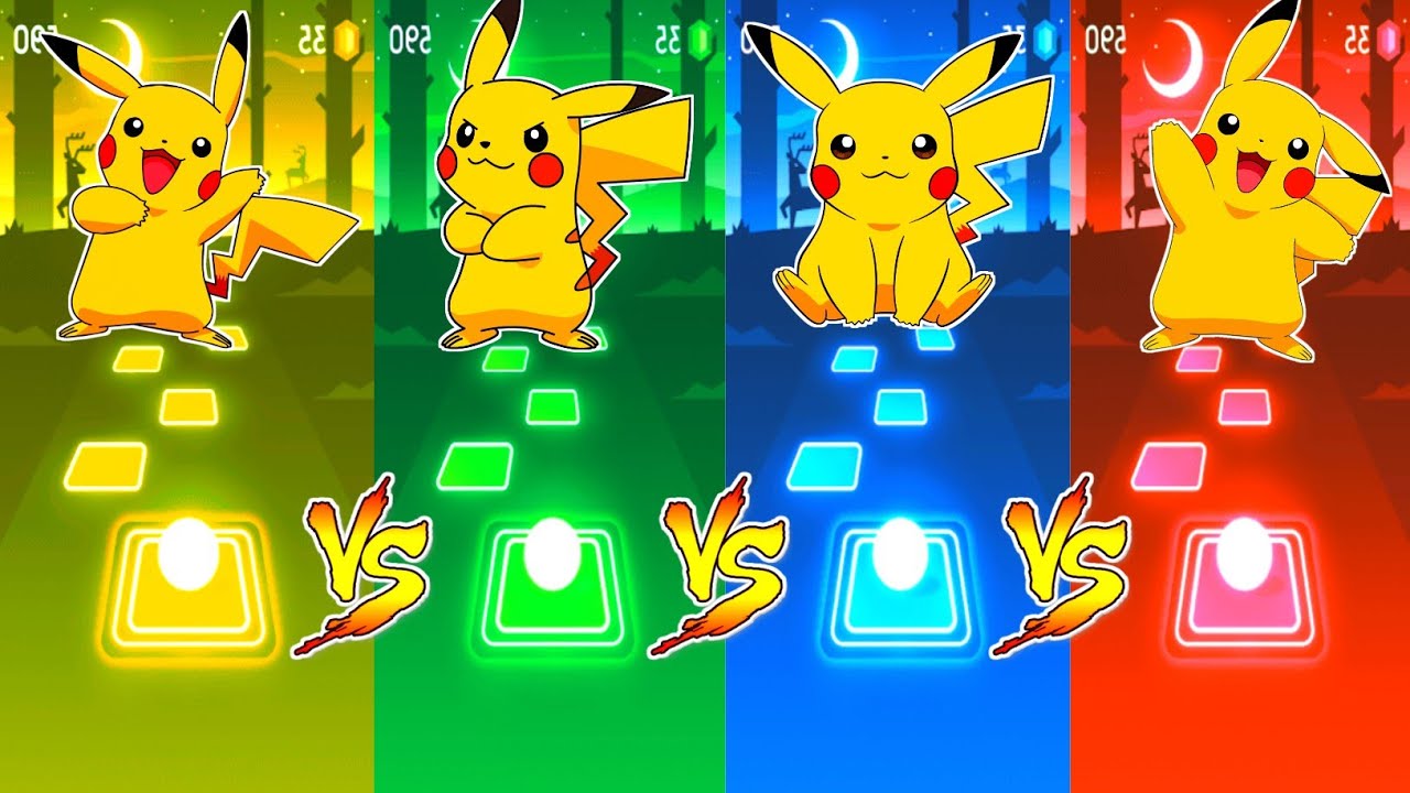 Pikachu VS Pikachu VS Pikachu VS Pikachu - Tiles Hop EDM Rush - YouTube