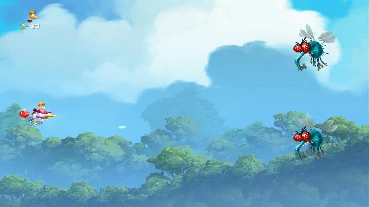 Rayman Legends Gameplay Walkthrough stage 50 Hi -Ho moskito - YouTube