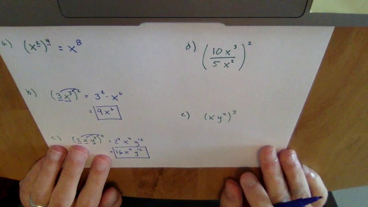 DL Math 1C: 1.1C Properties of Exponents - YouTube