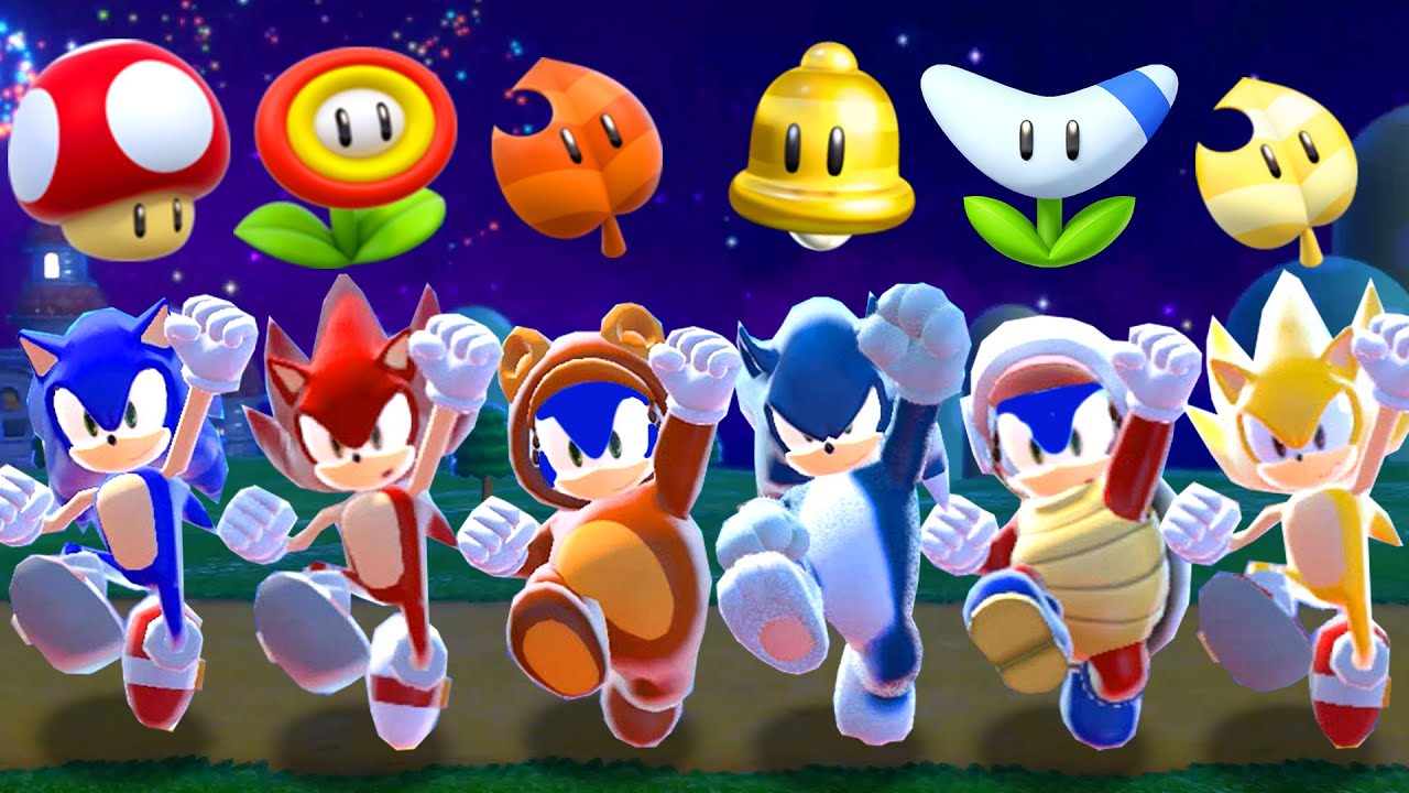 Super Mario 3D World - All Sonic Power-Ups (New!) - YouTube
