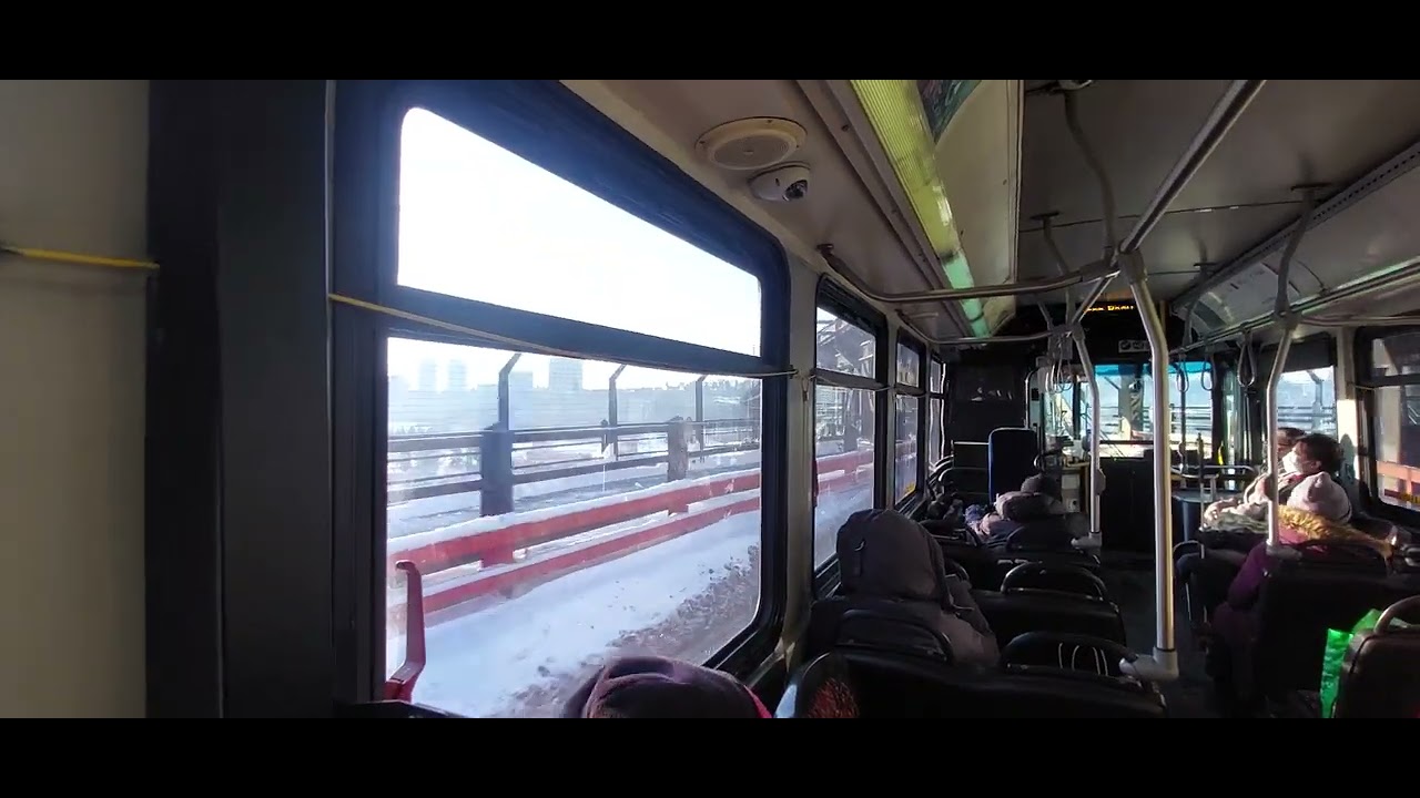 Edmonton ETS public bus ride across the river from Downtown - YouTube