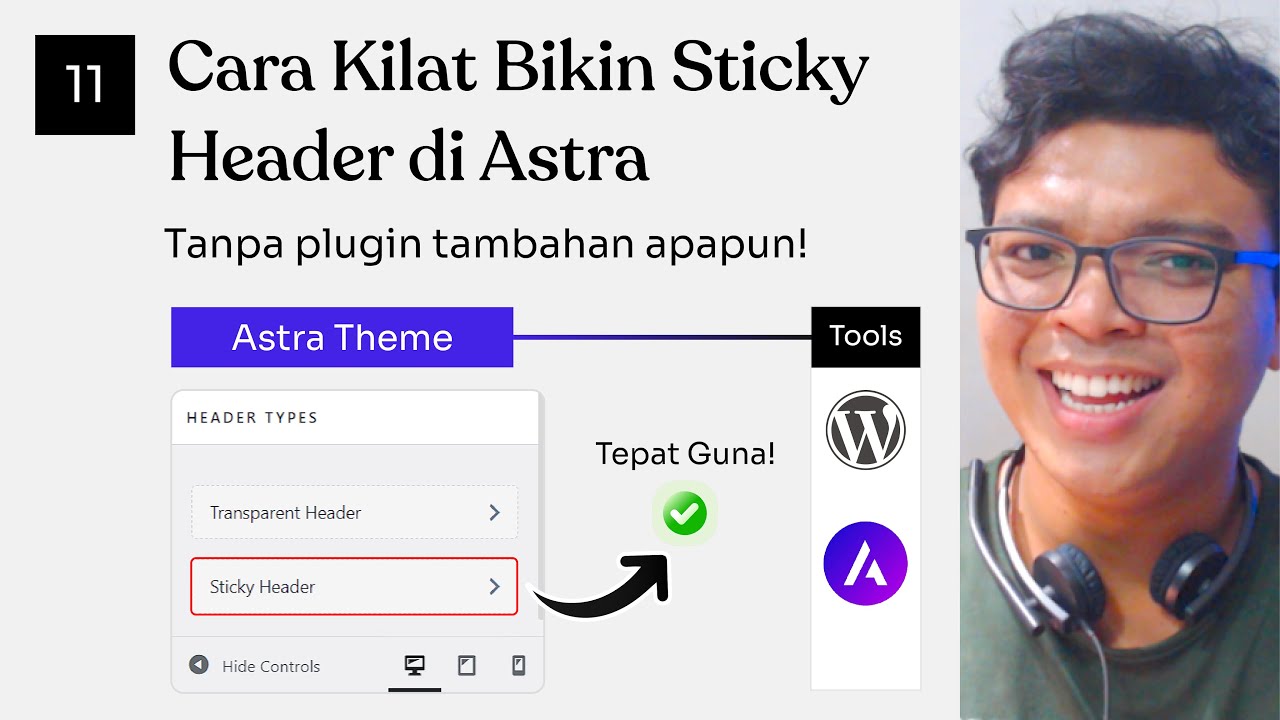 PART 11 | Caraku Membuat Semua Website Jadi Sticky Header | WordPress ...