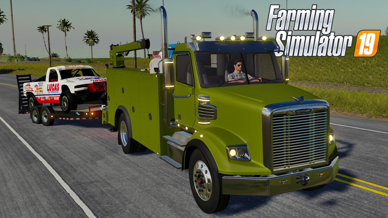 FS19 - Freightliner SD122 TOW TRUCK & AUTO CRANE - NEW TRUCK MOD for ...