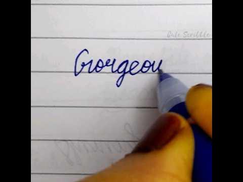 How to write " Gorgeous " in cursive handwriting | #shorts # ...