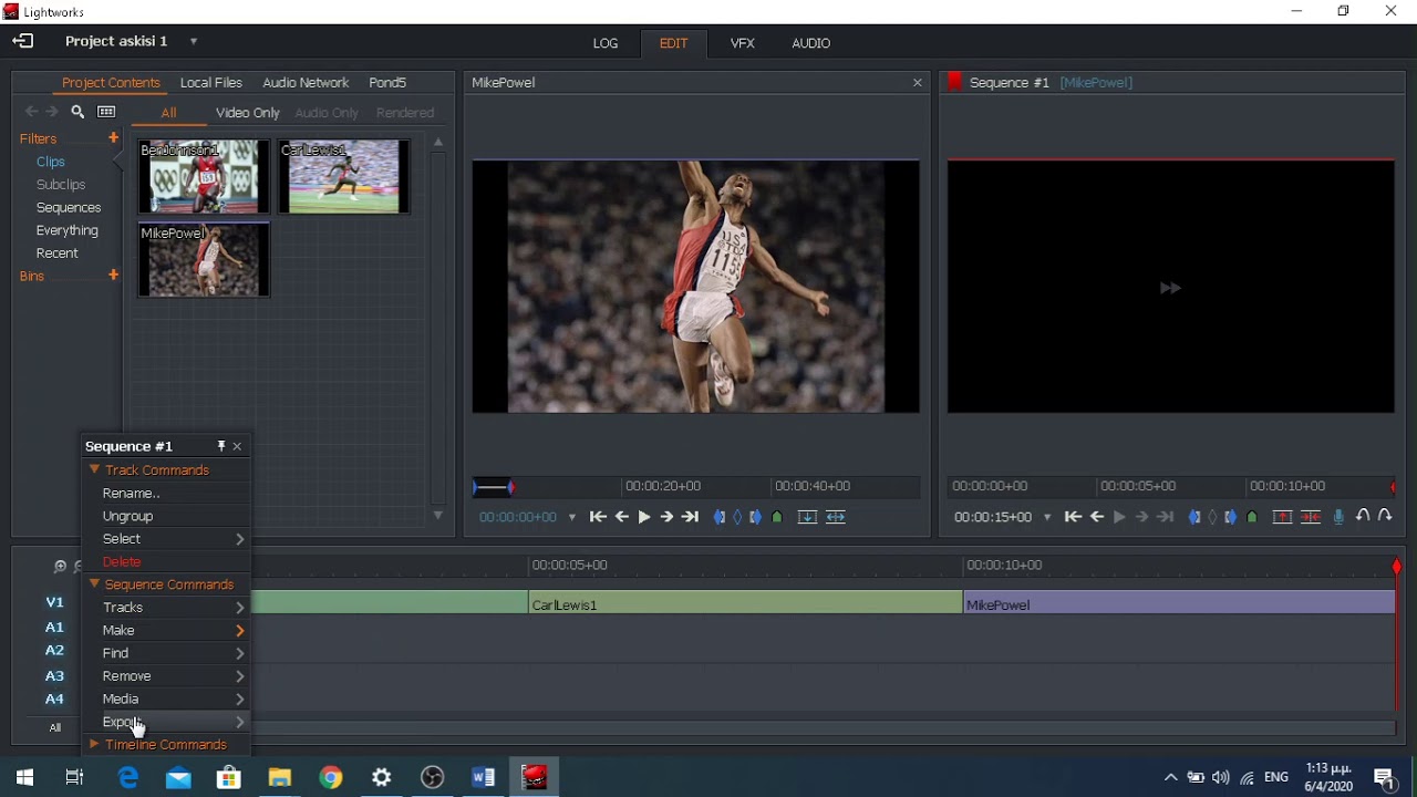 Lightworks Tutorial Part 1 Greek - Introduction & Simple Edit from ...
