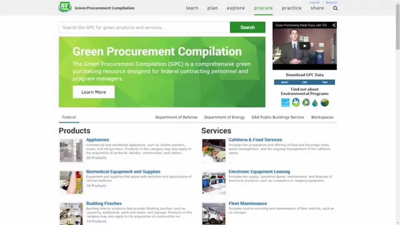 Green Purchasing Made Easy with GSA's Green Procurement Compilation ...