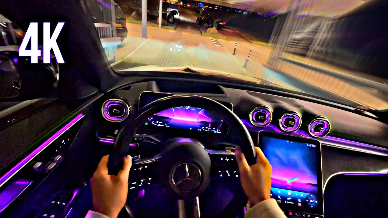 2025 4K ULTRA NIGHT DRIVE Mercedes-Benz C class by StarDrivery - YouTube