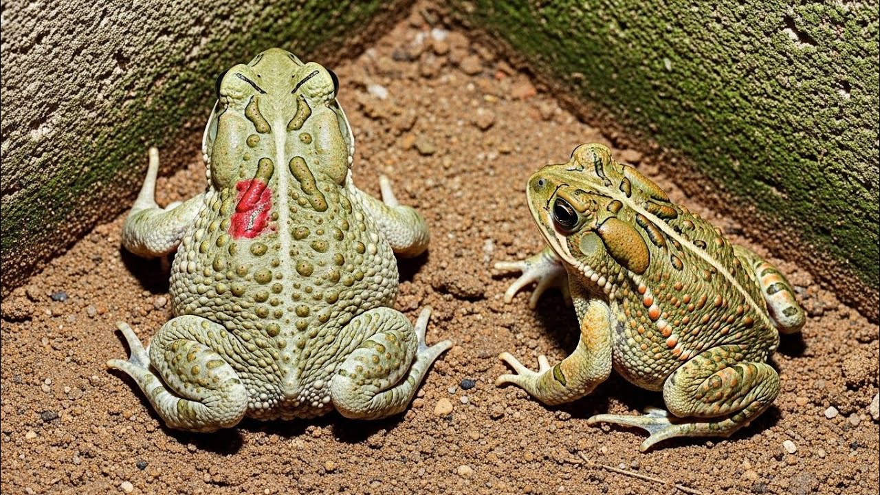 Two Toads in a Cornered Habitat. - YouTube