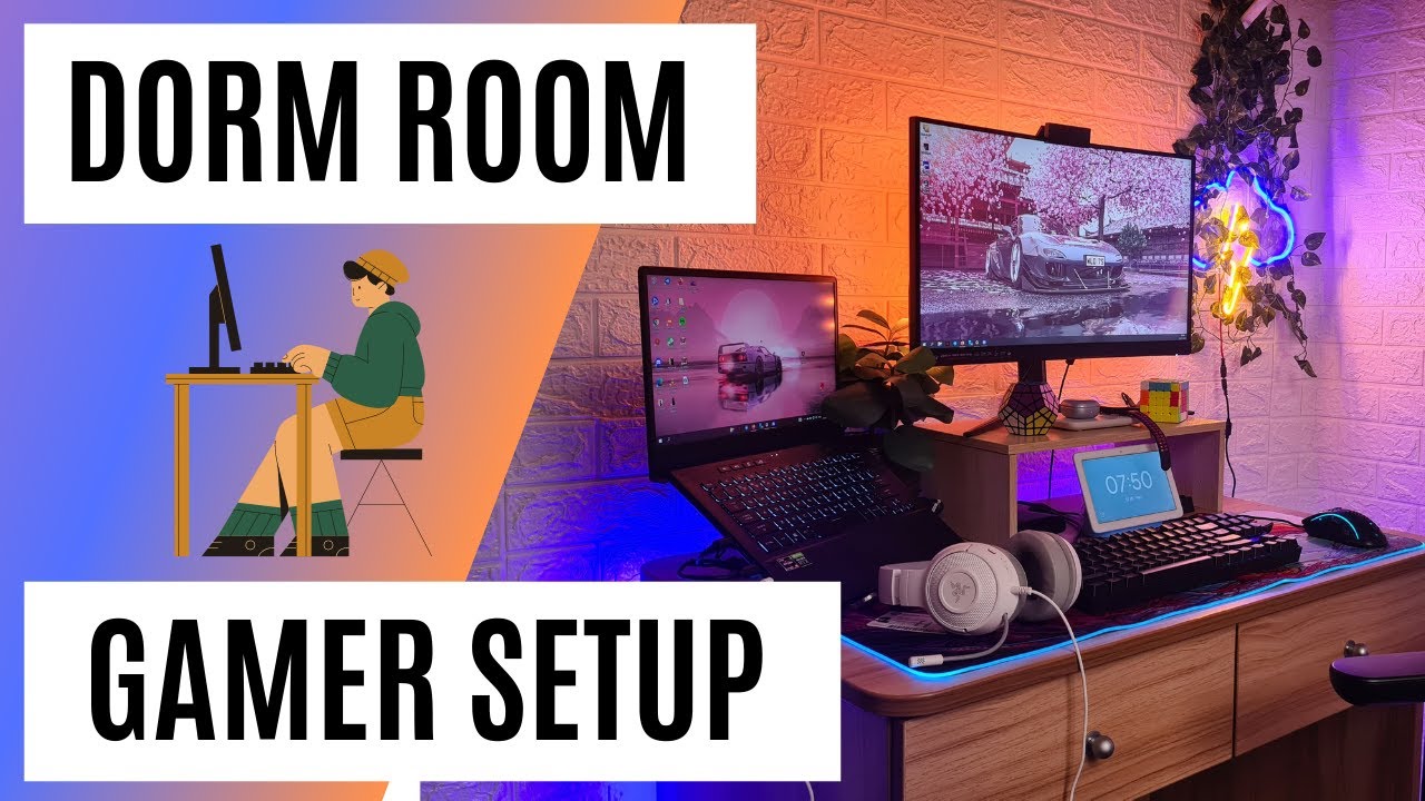 Dorm Room Gaming Setup Makeover! - YouTube