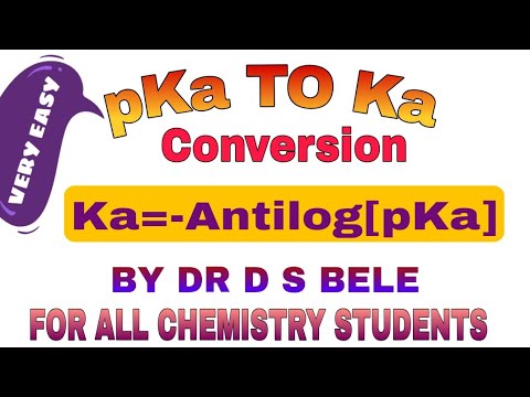pKa To Ka CONVERSION - YouTube