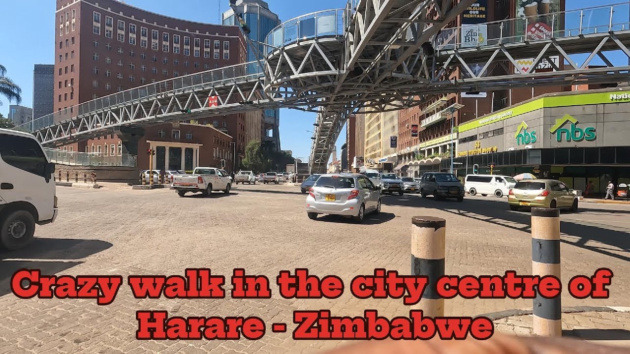 A crazy walk in the city centre of Harare Zimbabwe in Africa #zimbabwe ...
