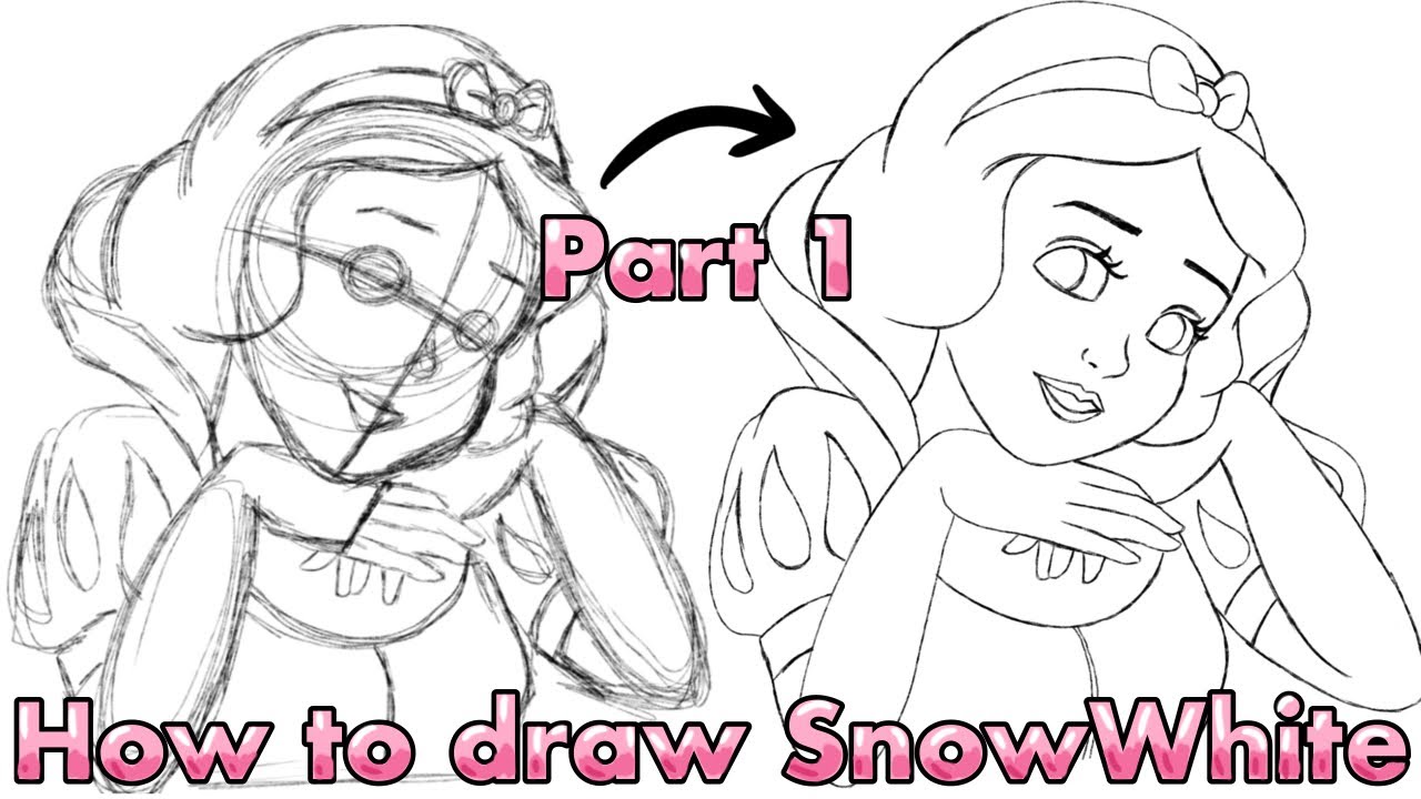 How to draw Snow White in ibis paint x / ibis paint x tutorial / part 1 - YouTube