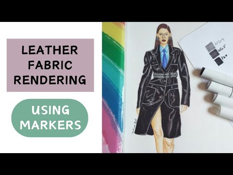 Leather Fabric Rendering || Fashion Illustration || Fabric Rendering ...