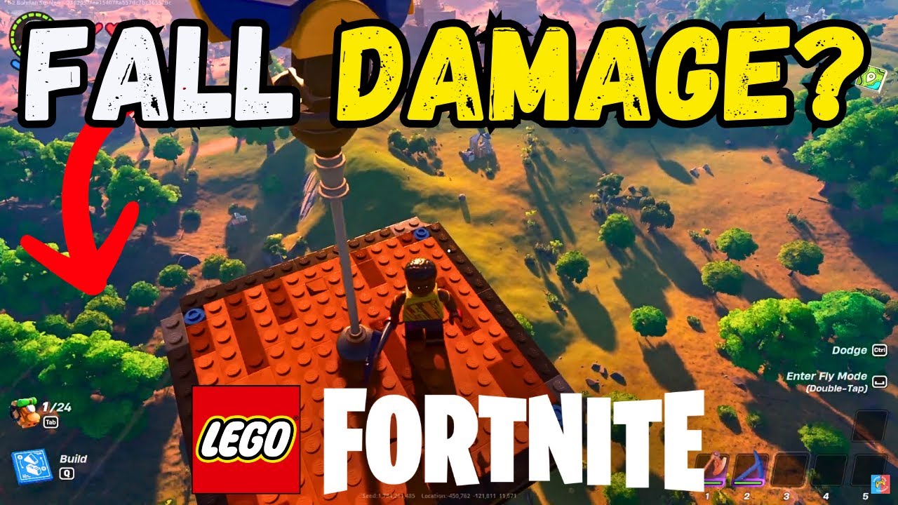 Can I Take FALL DAMAGE in LEGO Fortnite? #fortnitelego - YouTube