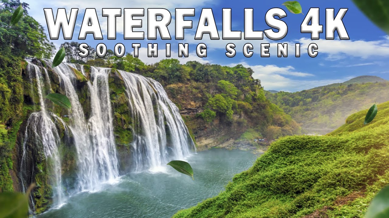 WATERFALLS 4K Sound Calming Soothing Music | SOOTHING SCENIC - YouTube