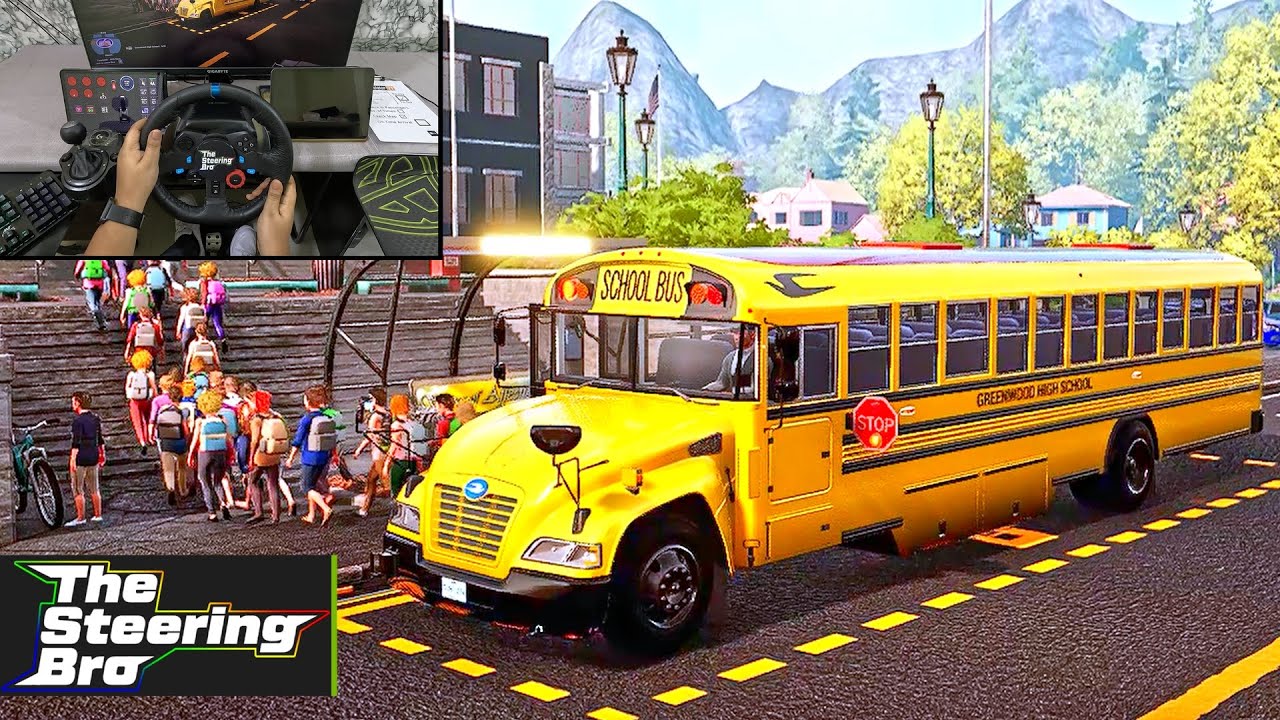 Ultimate School Bus Driving Experience - Bus Simulator 21 | G29 Steering Wheel Gear Shifter ...